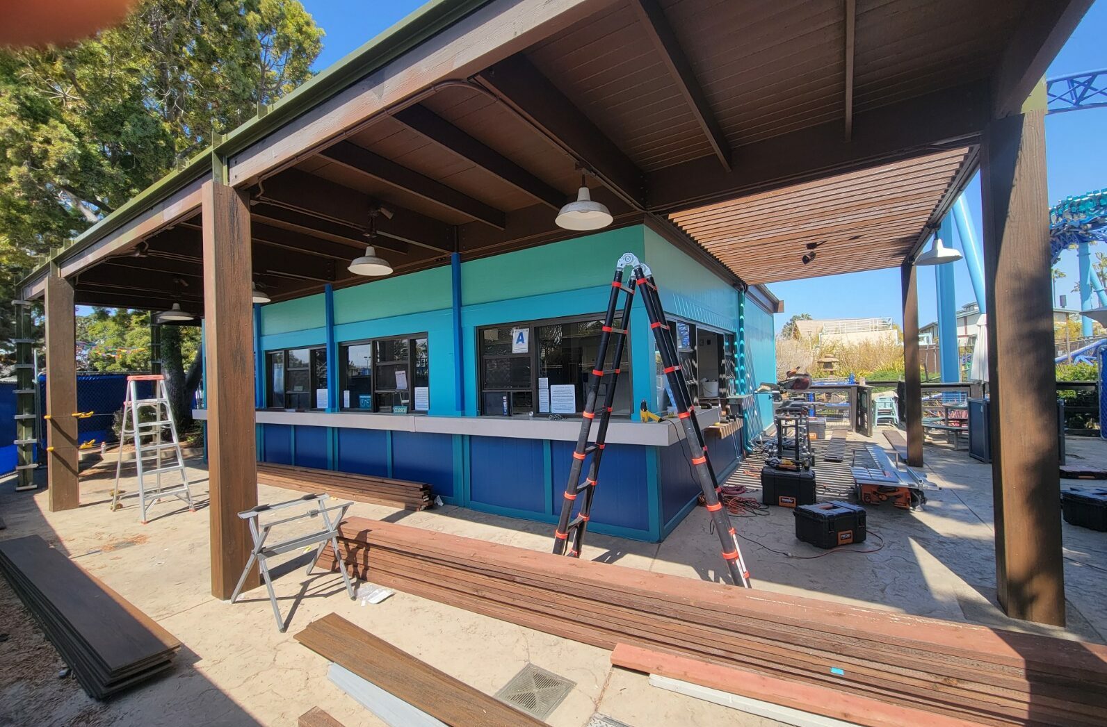 Trex Composite Post Sleeves & Pergola Custom-made for SeaWorld